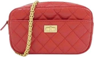 Chanel Sac port&eacute; &eacute;paule Pre-owned en cuir de veau - Femme - Pre-owned - Rouge - Taille: ONE Size