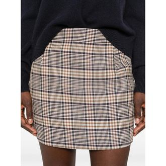 Anine Bing Check Pattern Skirt - Blue