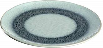 Leonardo Leonardo Matera Keramik-Teller, Spülmaschinengeeigneter Steingut mit Glasur, runder Essteller in Blau, Ø 22,5 cm, 018544