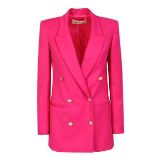 Blanca Vita Femme, Vestes, Rose, Taille: 36 FR Blazer Rose &agrave; Double Boutonnage Veste Femme