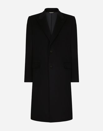 Dolce & Gabbana Einreihiger Mantel Aus Kaschmir - Mann Mäntel Und Jacken Blau 46