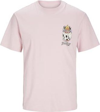 Jack & Jones Jorseven SS Crew Neck Sn T-Shirt avec Motif tête de Mort, Fairy Tale, M