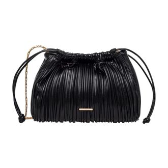 Calvin Klein Femme, Sacs, Noir, Taille: ONE Size Sac bandoulière plissé