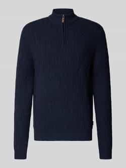 Fynch-Hatton Slim Fit Strickpullover aus Baumwoll-Woll-Mix