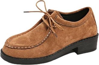 Generic Mocassins Penny &agrave; enfiler pour femme - Confortables - Bout rond - Plateforme - Style d&eacute;contract&eacute; - Pour le travail et les affaires, kaki, 38.5 EU