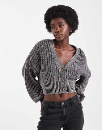 Roxy Sundaze - Gilet - Gris fant&ocirc;me d&eacute;lav&eacute;-Noir