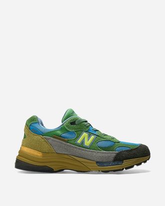 New Balance Salehe Bembury MADE in USA 992 Sneakers Green / Sky Blue