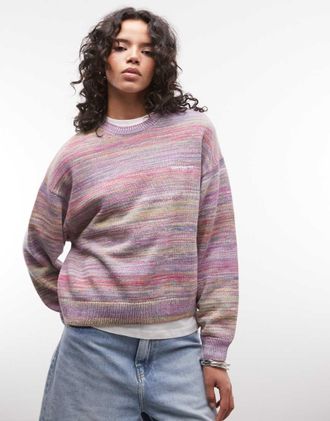 Carhartt Work in Progress Keenan - Pull en maille teinte par section - Violet teint