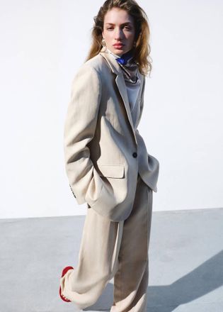 Mango Blazer costume droit sable - Femme - XS - MANGO