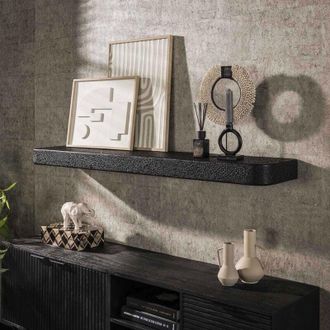 M&S Collection Etagère murale 150x29x8 cm en métal gris foncé - UGGY