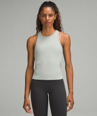 lululemon Align Racerback-Tanktop in Taillenl&auml;nge f&uuml;r Frauen - Gr&ouml;&szlig;e 0 in Jade Grey
