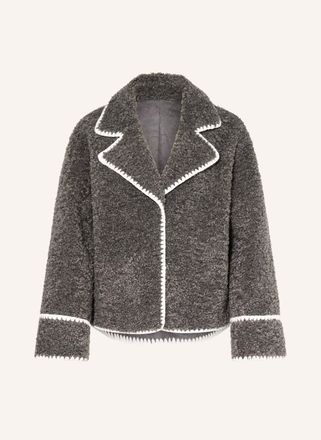Mrs & Hugs Mrs & Hugs Teddyfell-Jacke grau