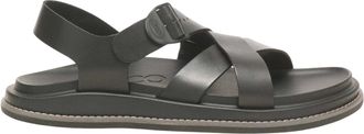 Chaco Fischer Sandalen f&uuml;r Herren, flach geformter Absatz (Schwarz)