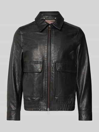 Paul Smith Lederjacke aus Schafsleder mit Pattentaschen