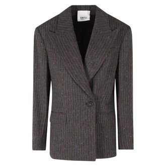 Erika Cavallini Semi Couture Damen, Jacken, Grau, LGr&ouml;&szlig;e