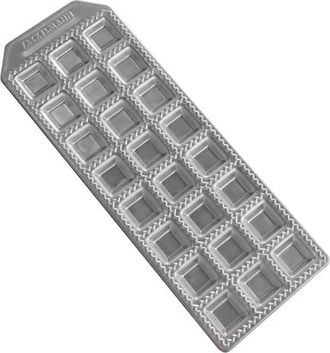 Fackelmann Fackelmann 40927 - Form für die Herstellung von hausgemachten Ravioli, quadratische Form, 24 Fingerabdrücke, Aluminium, 2,70 x 31,60 x 11,10 cm