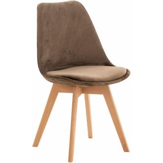 Clp Chaise de lunch Linares brun fonc&eacute;, velours