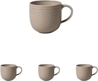 Villeroy & Boch its my moment Tasse, 500 ml, Premium Porzellan, Braun, 1 St&uuml;ck (4er Pack)