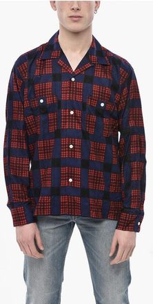 Needles Bicolour Checked Utility Overshirt size M