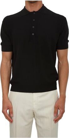 Paolo Pecora Homme, Tops, Noir, Taille: L Maglia A Polo
