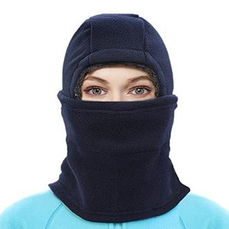 Generic Chapeau dhiver chaud d&eacute;contract&eacute; en peluche au crochet multicolore pour femmes chapeaux en tricot casquettes de baseball N chapeau, bleu marine, Taill