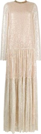 Giambattista Valli Femme, Robes, Beige, Taille: 36 FR Élégante Robe Florale pour Femmes