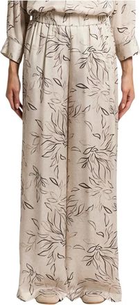 PESERICO Femme, Pantalons, Beige, Taille: 42 FR Pantalon Palazzo