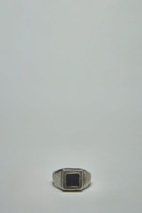 Guidi Silver Ring w/ Kangaroo Leather 925