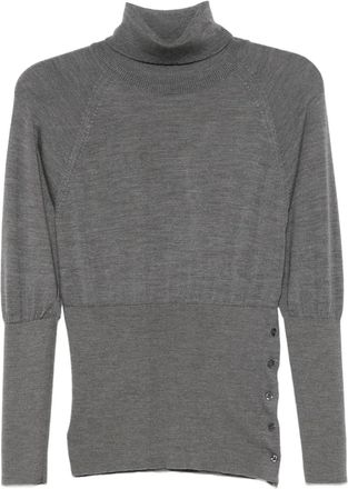 Simone Rocha haut ajusté à col montant - Gris