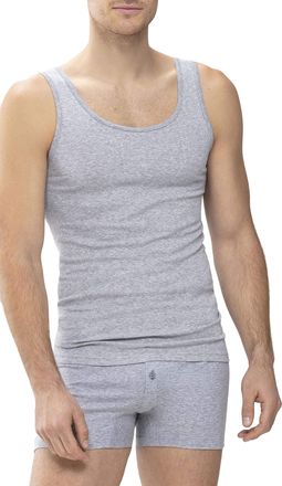 Mey Basics Serie Casual Cotton Herren Shirts 1/1 Arm 49100, Light Grey Melange, 6