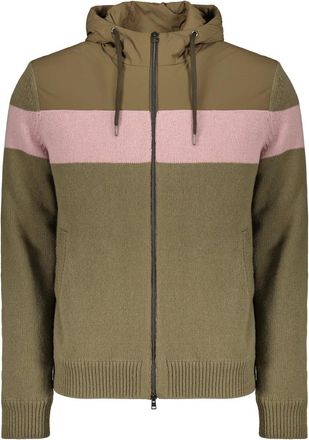 Herno Homme, Pulls, Vert, Taille: L Veste Bomber Resort en Maille Mix Infinity & Ponente