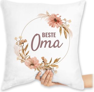 Shirtracer Kissen 40x40 Zierkissen - Großmutter - Beste Oma I - 40 x 40 cm - Weiß - Geschenk omi ist die kissenhülle für Grandma Grandmother Grossmutter oma. Gra