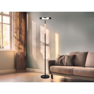 Trio Dimmbare led Stehleuchte celeste mit Holzelement & Glasschirm, H&ouml;he 160cm