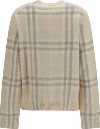 Burberry Check Cardigan - Beige
