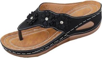 Generic Sandales compens&eacute;es &agrave; bout ouvert pour femme - &Eacute;l&eacute;gantes - Couleur unie - L&eacute;g&egrave;res et confortables - Respirantes - Classiques - Pour l&eacute;t&eacute; et la plage, 