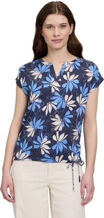 Betty&Co Kurzarmshirt Damen Casual-Shirt mit Tunnelzug (1-tlg) Druck