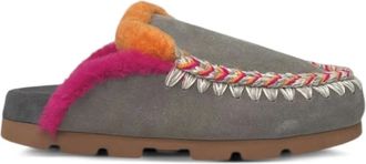Mou Winter Bio Mules mit Ziernaht - Grau