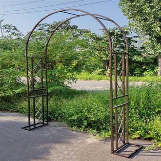 Generic Arche de Jardin en m&eacute;tal, 230cm de Haut x 140cm~340cm de Large Arceau &agrave; Rosier, tonnelle en m&eacute;tal Robuste pour Grimper, vignes et Plantes, Mariage, d&eacute;