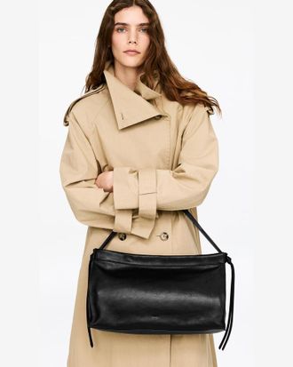 Arket Schultertasche Aus Leder -Schwarz