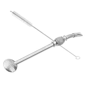 PartyKindom Yerba Mate Trinkhalm mit Abnehmbarem Filterkopf und Reinigungsb&uuml;rste Zubeh&ouml;r f&uuml;r Mate Tee und Kaffee