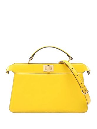 Fendi 2014-2015 Leather Peekaboo ISeeU East-West satchel - Jaune