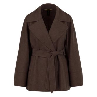 Marc Cain Kurzer Wollmantel - - Coats - Damen - Braun - XL