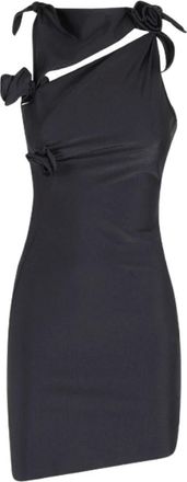 Coperni Femme, Robes, Noir, Taille: 36 FR Asymmetric Flower Mini Dress