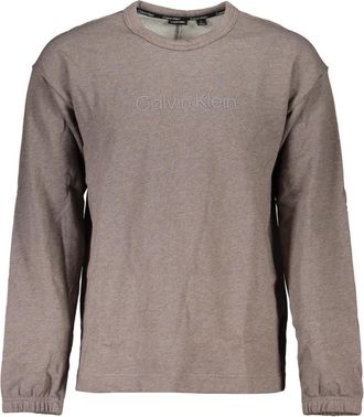 Calvin Klein Homme, Sweatshirts et sweats &agrave; capuche, Brun, Taille: M Pull de Sport Marron &agrave; Manches Longues