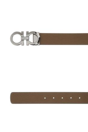 Ferragamo Mens Brown Leather Reversible Belt Brownsugarnero Cinture