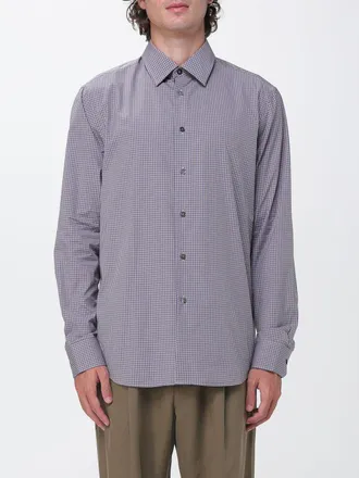 Paul Smith Chemise &agrave; manches longues en coton &agrave; motif Vichy avec col fran&ccedil;ais