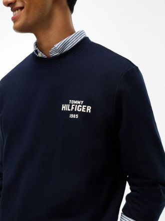 Tommy Hilfiger Sweatshirt HILFIGER 1985 REF TERRY CREW aus Baumwoll-Terry, Regular Fit