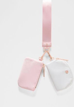lululemon Pochette double &agrave; dragonne - Rose/Blanc/Gold