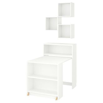 IKEA BILLY / EKET B&uuml;cherregalkombination + Klapptisch