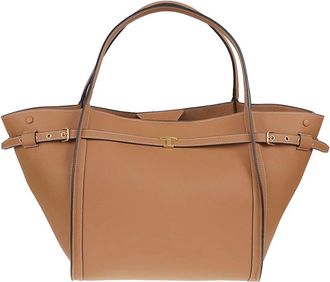 Tod's Femme, Sacs, Brun, Taille: ONE Size T Timeless Shopping Bag